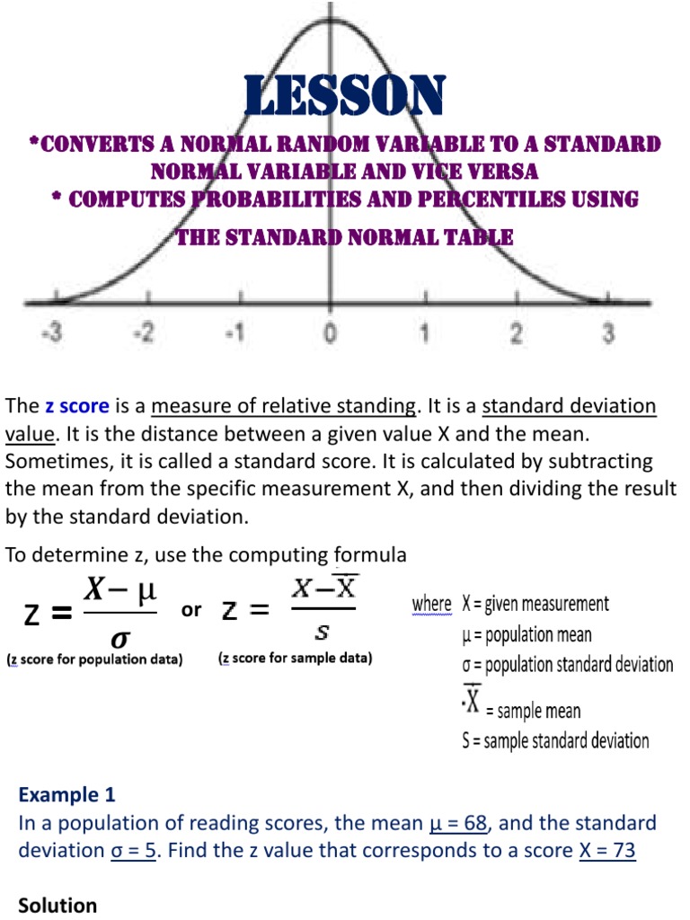 StatProb Lesson 45 | PDF | Standard Score | Percentile