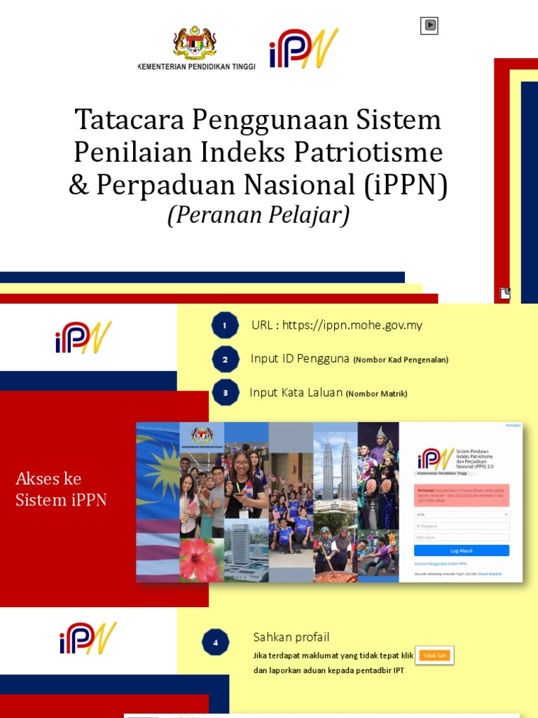 Tatacara Penggunaan Sistem iPPN 2023 (Pelajar) | PDF