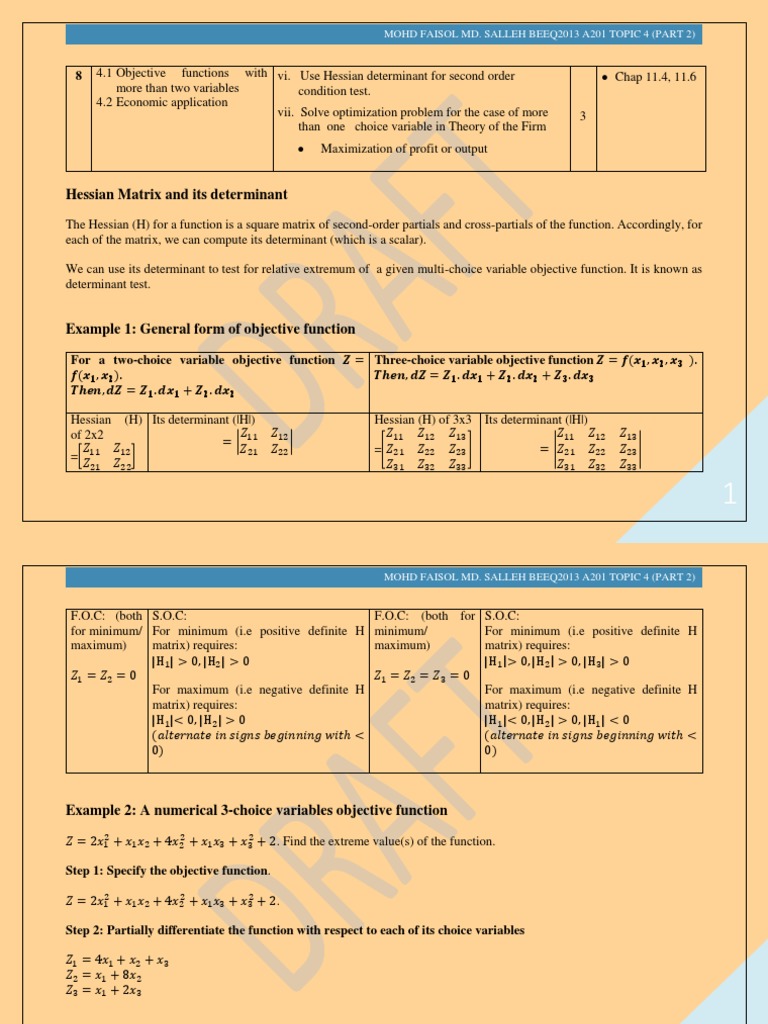 Topic 4 - Part2 | PDF | Mathematical Optimization | Maxima And Minima