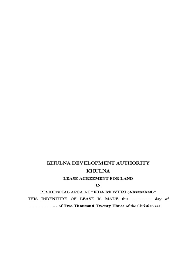 Lease KDA Moyuri Plot-5.00-1117-1 | PDF