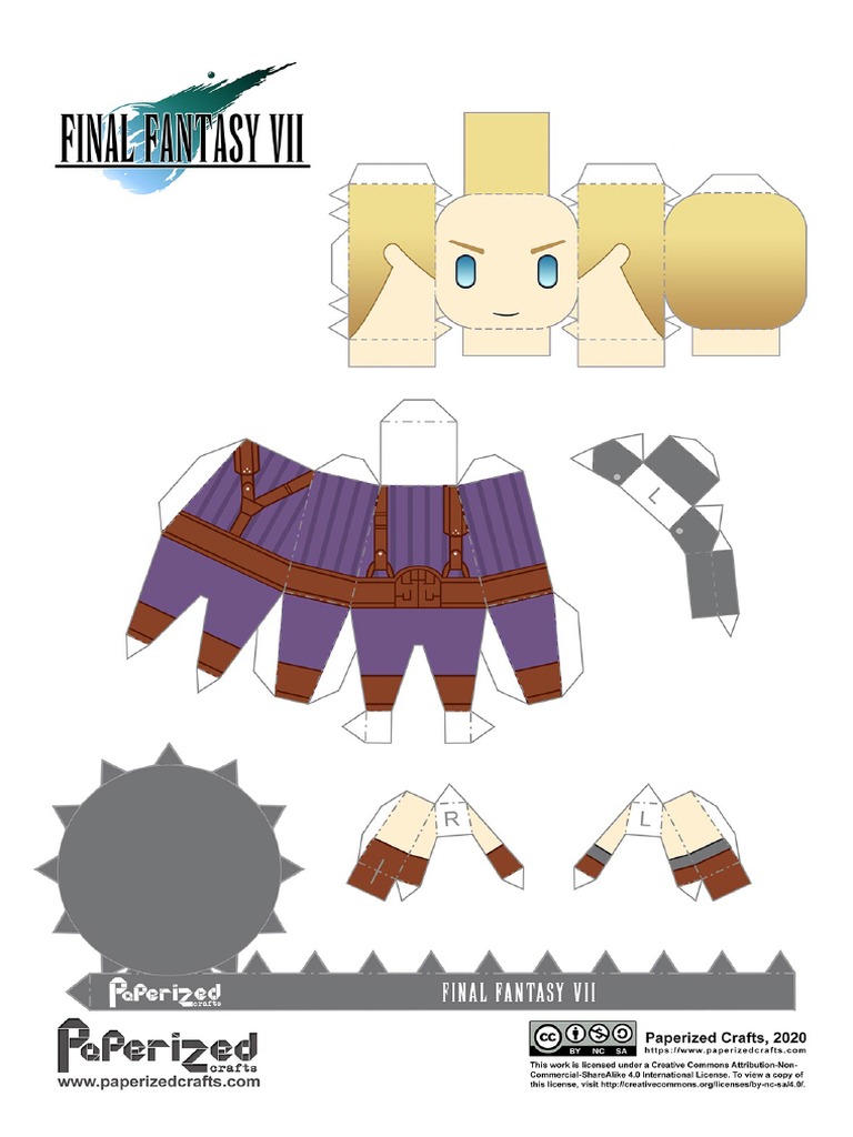 Final Fantasy VII - Cloud Strife Papercraft | PDF