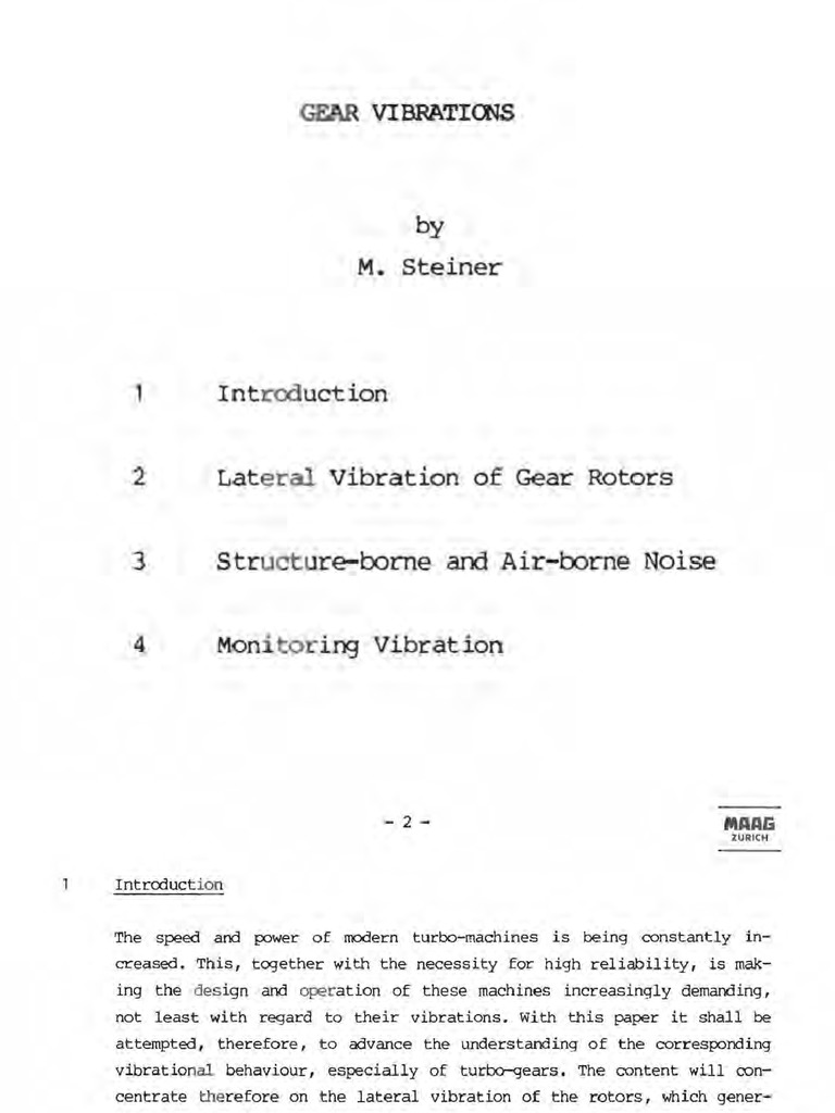 Gear Vibrations | PDF | Gear | Resonance