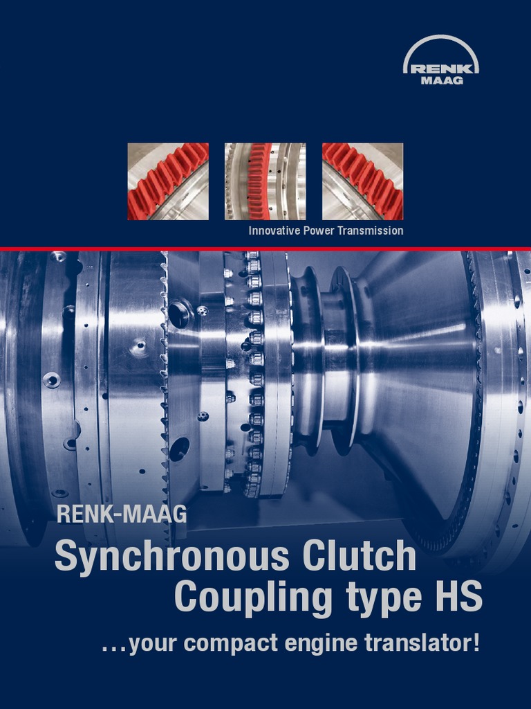 Renkmaag Synchronousclutchcouplings Hs | PDF | Clutch | Power Station