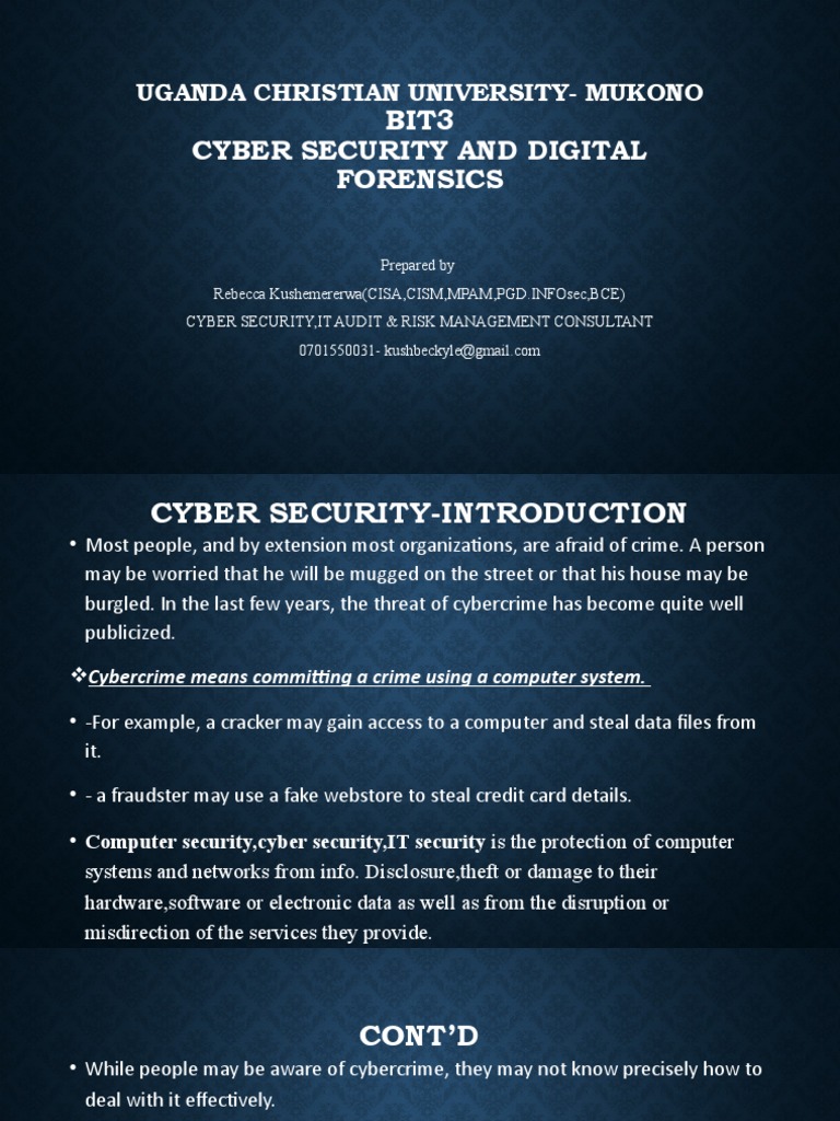 Cyber Introduction | PDF | Security | Computer Security