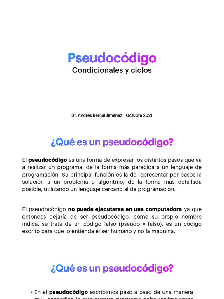 Pseudocodigo | PDF | Programación de computadoras | Lenguaje de programación