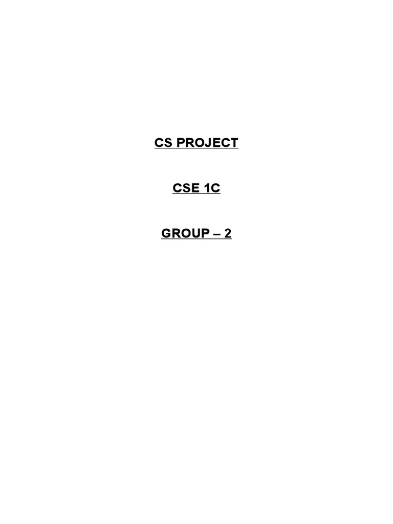 CS Project Hospital Management | PDF | C (Programming Language) | Computer Science