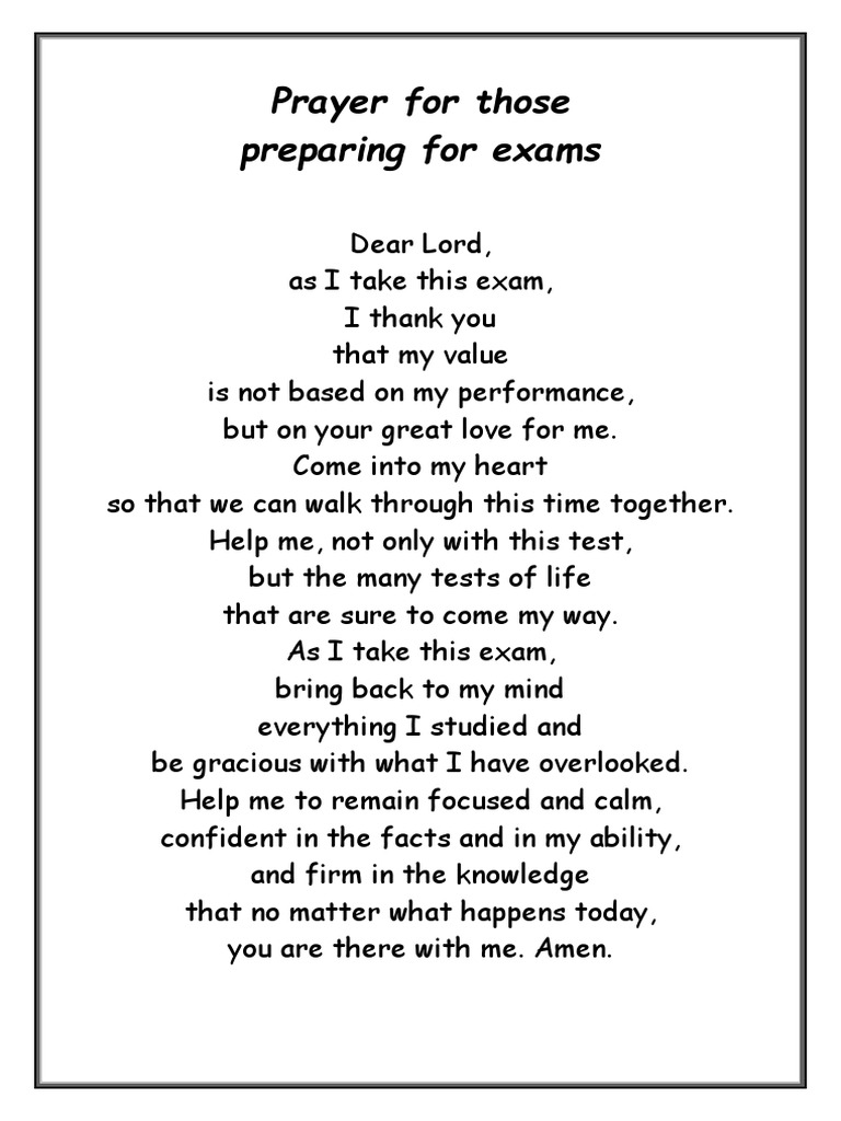 Exam Prayers Website | PDF | Prayer | Peace
