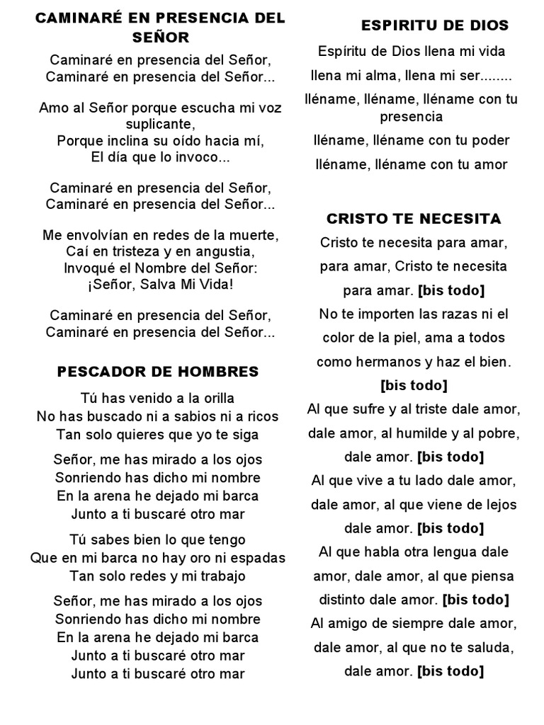 Canciones para Miercoles Santo | PDF | Amor | Cristo (título)
