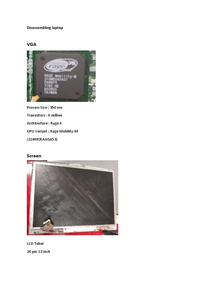 A Technical Guide to Disassembling a Late 1990s Laptop Featuring an ATI Rage Mobility-M GPU ...