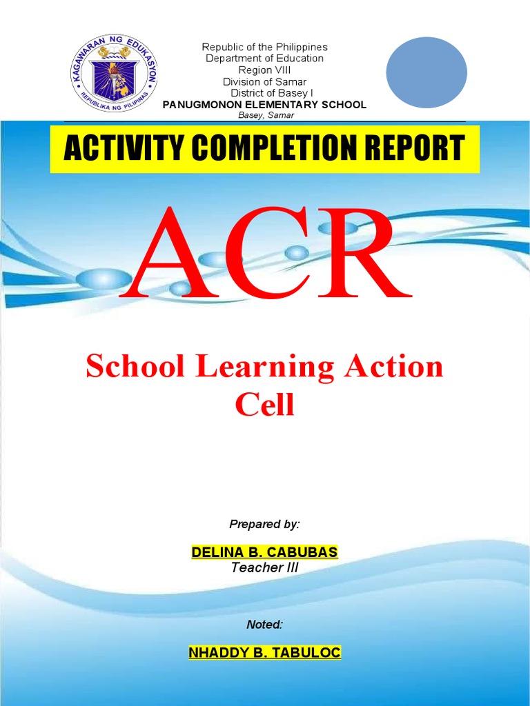 ACR for School Learning Action Cell | PDF