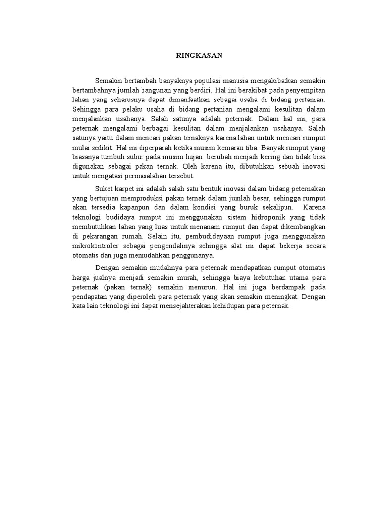 Proposal PKM Isi | PDF