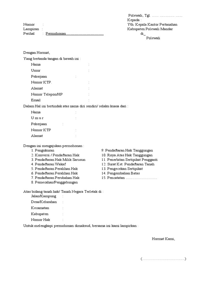 Formulir Permohonan HGB | PDF