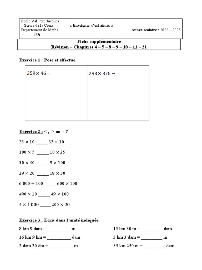Révisions Maths : Exercices et Problèmes | PDF | Échecs | Théorie (échecs)