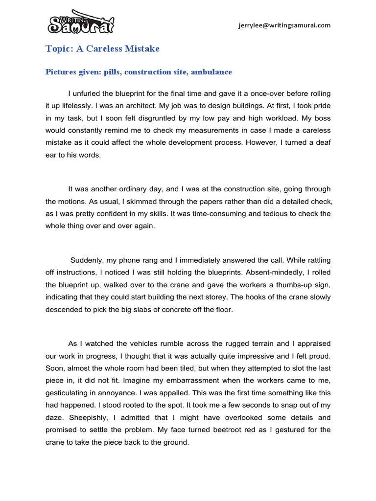 A Careless Mistake P6 Darren | PDF