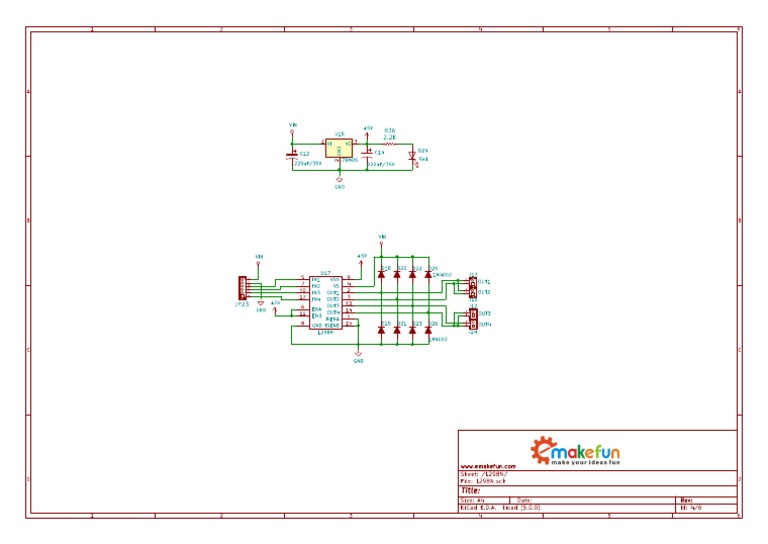L298N Motor Driver Schematic | PDF