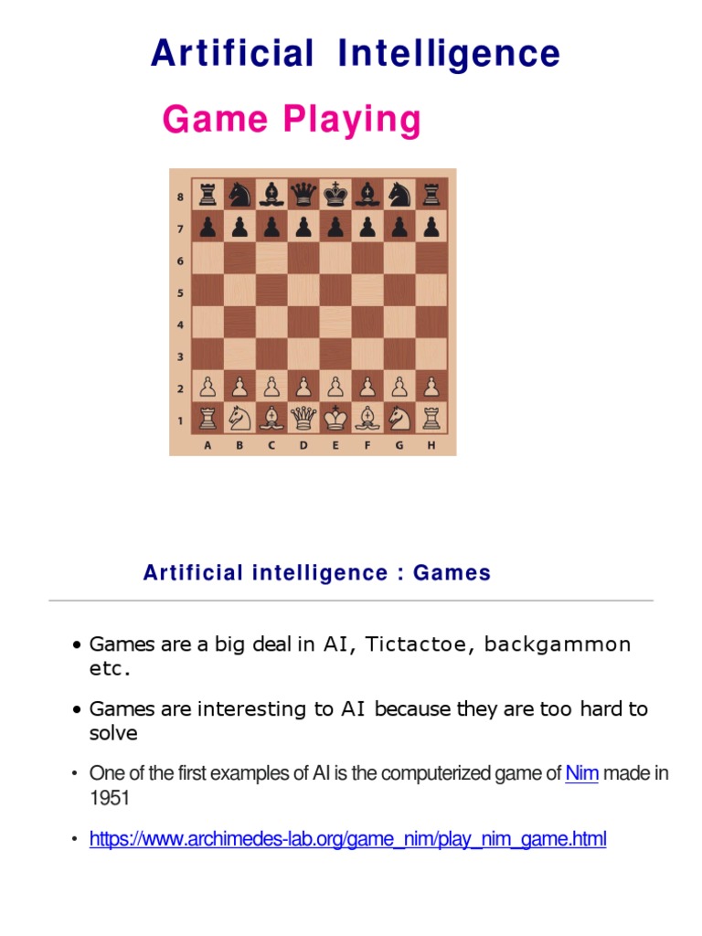 Game Playing: Artificial Intelligence | PDF | Applied Mathematics | Algorithms And Data Structures