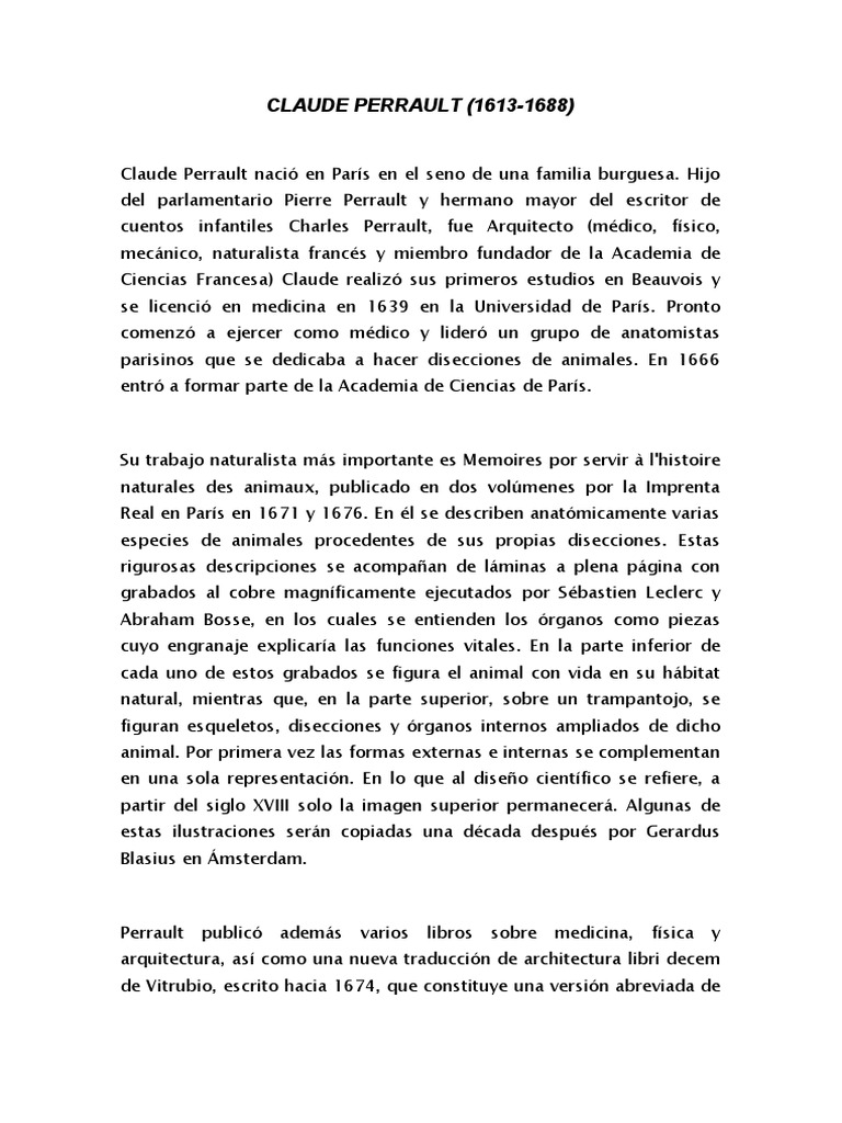 Claude Perrault | PDF