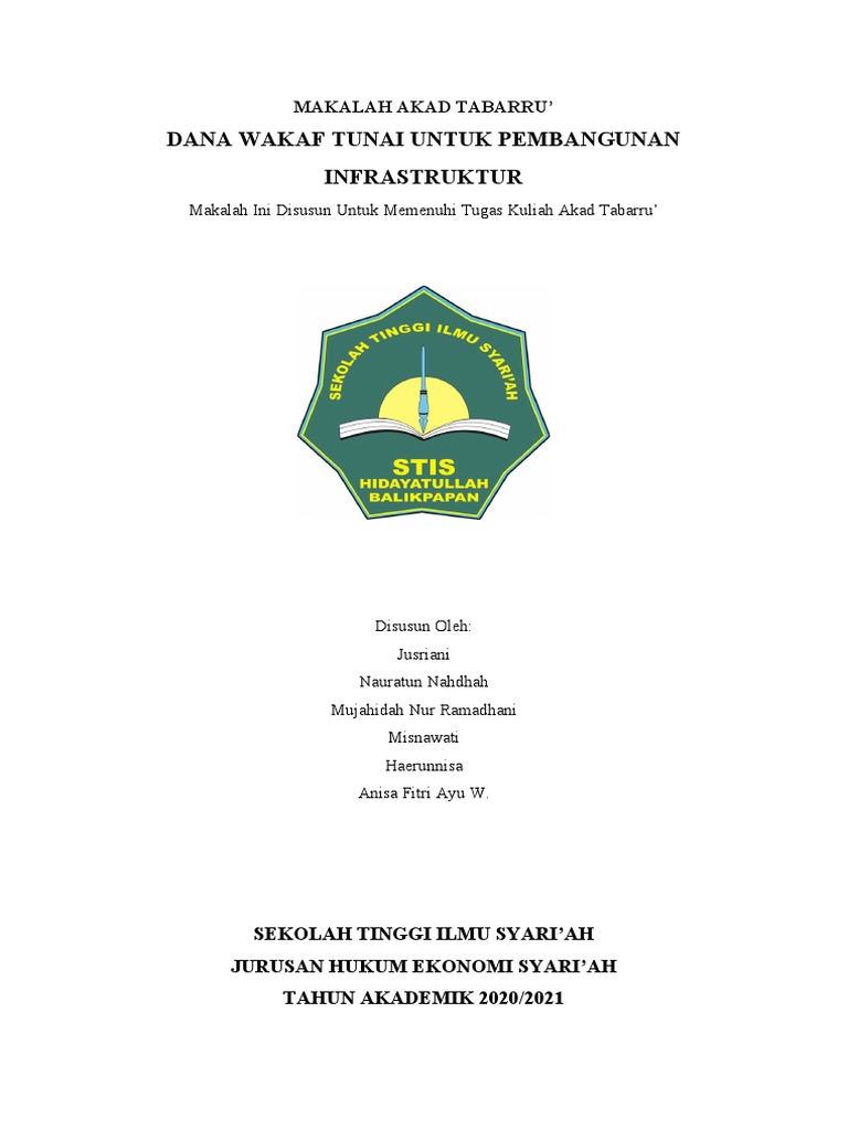 MAKALAH AKAD TABARRU (Wakaf Tunai) | PDF