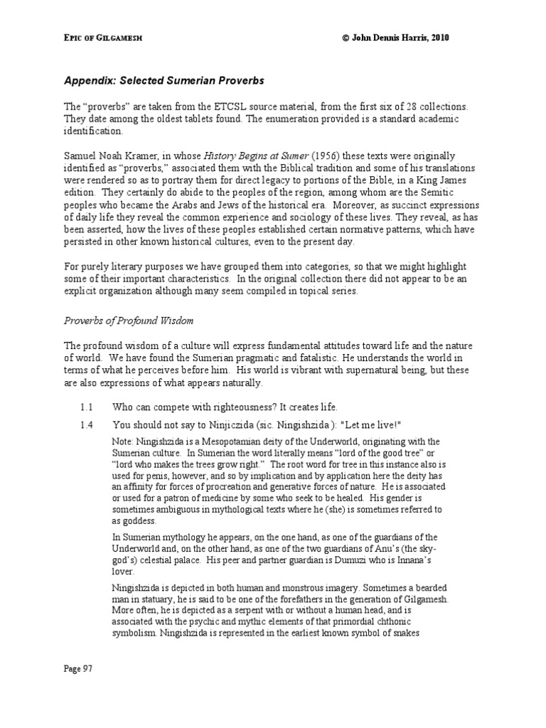 Proverbs of Ancient Sumer | PDF | Serpent (Symbolism) | Sumer