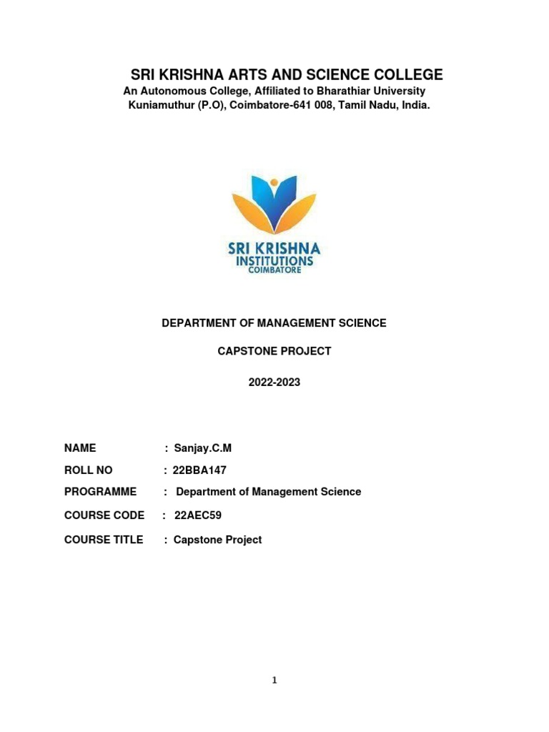 Capstone Project-Sanjay.c.m-1-1 | PDF