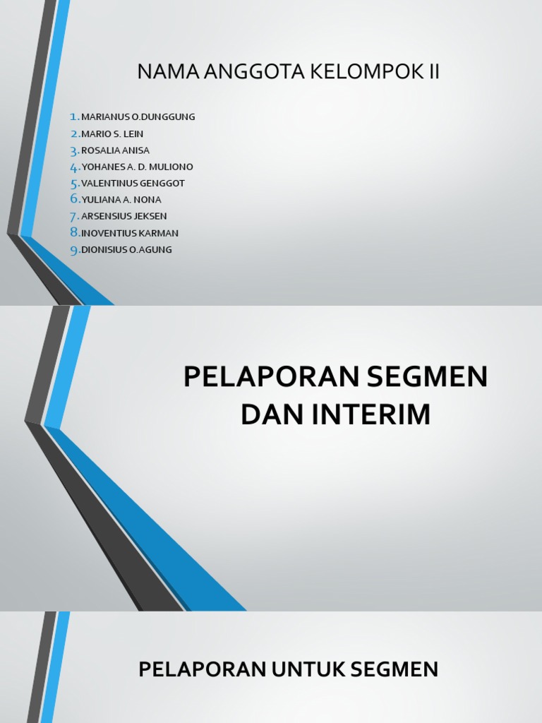 Pelaporan Segmen dan Interim Akuntansi | PDF