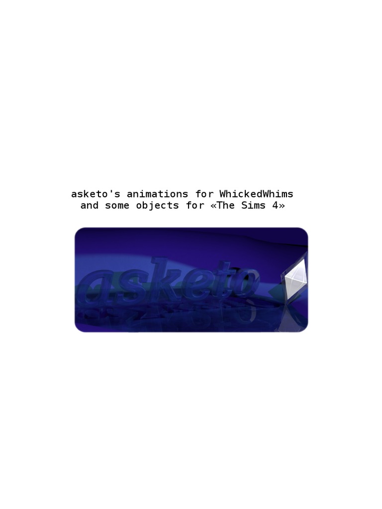 Asketos Animations For Whickedwhims And Some Objects For Ts4 Doc