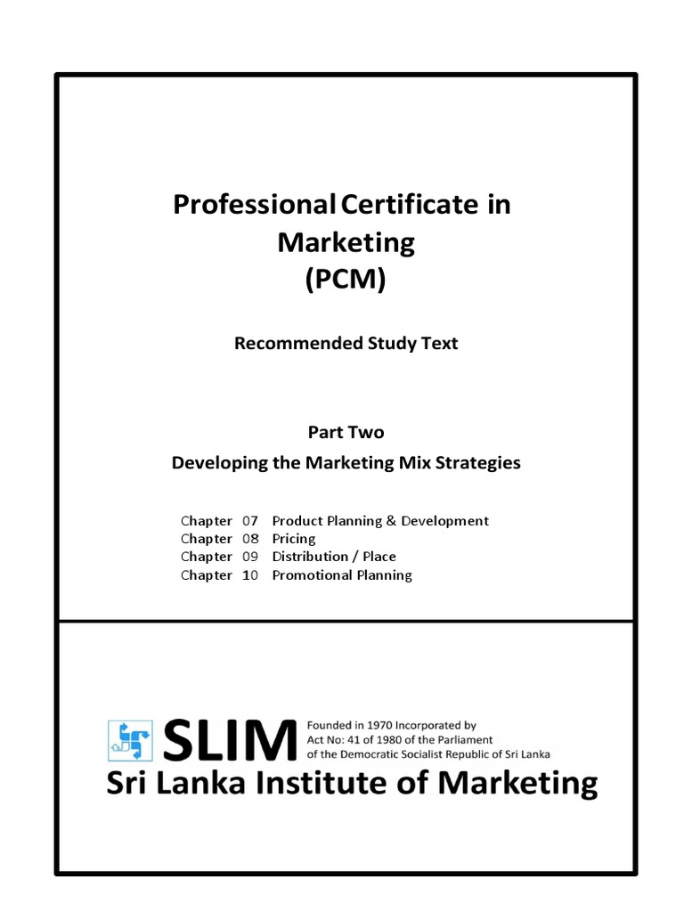 PCM Book - Part Ii | PDF | Brand | Marketing