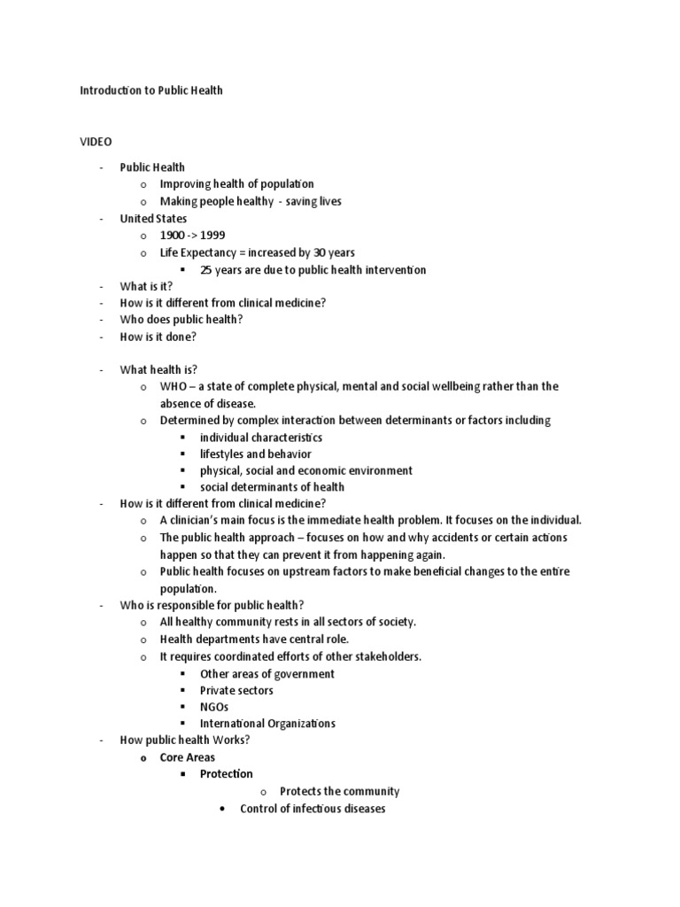Introduction To Public Health | PDF | Public Health | Community