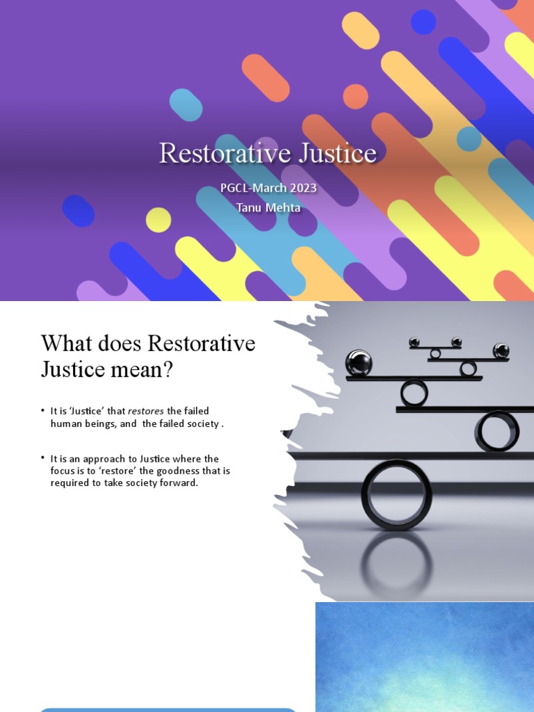 An Introduction to Restorative Justice: Defining the Approach and Exploring Its Applications to ...