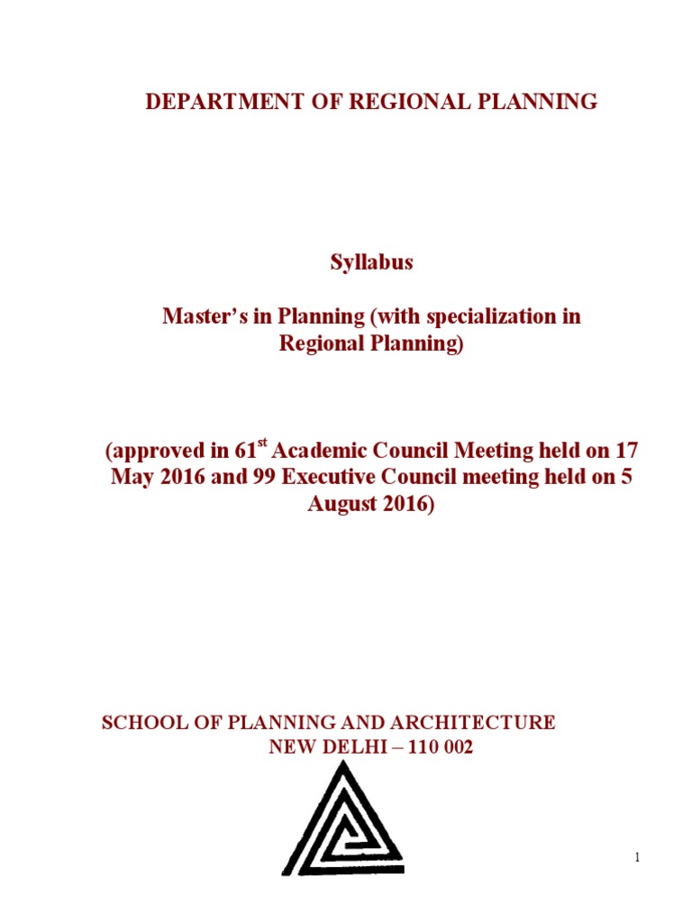 Regional Planning Course Syllabus | PDF | Economics | Market (Economics)