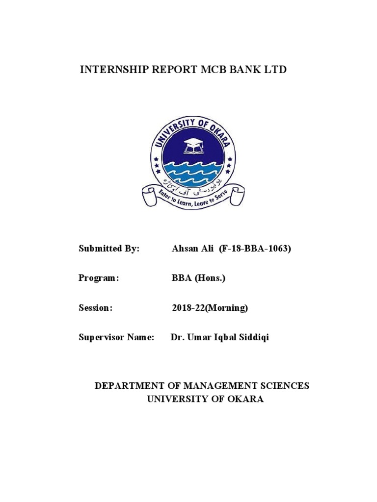 Ahsan Internship Report | PDF | Credit Card | Debit Card