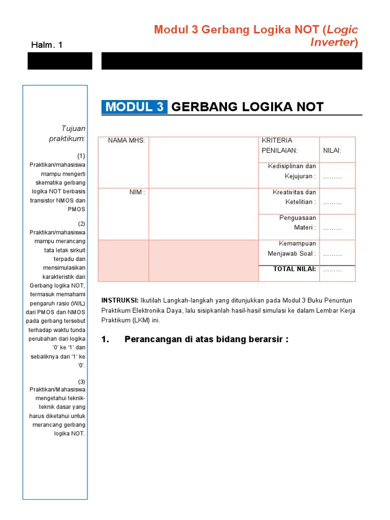 LKM 3 Gerbang Logika NOT (ICA) | PDF