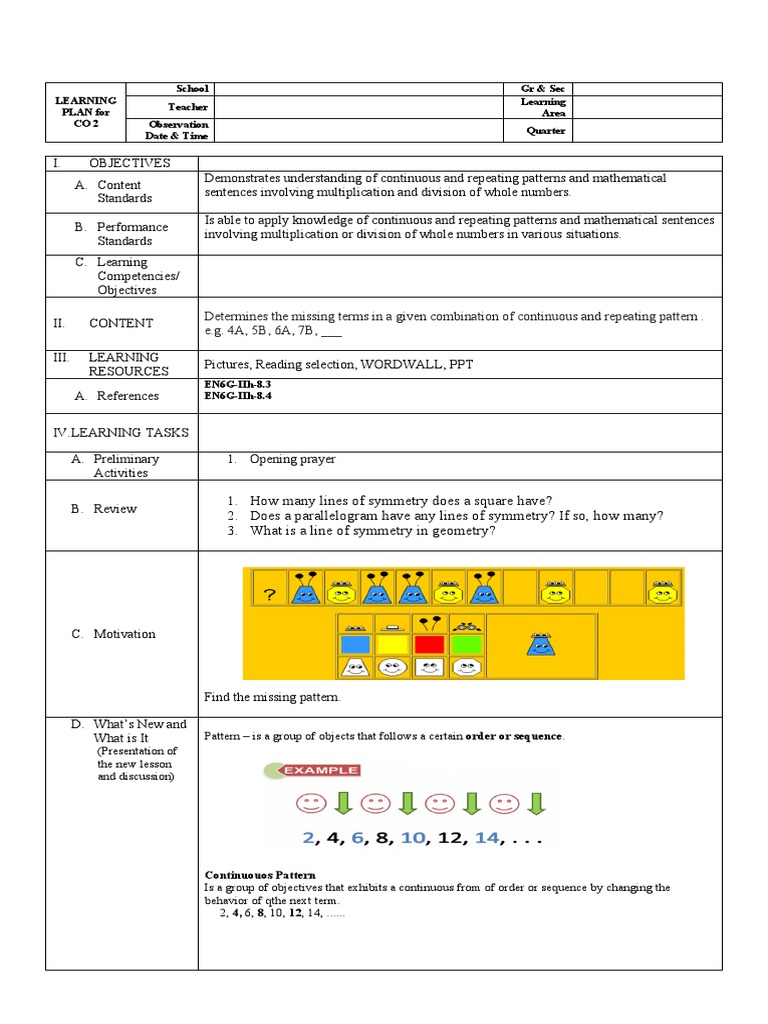 Understanding Patterns: A Learning Plan for Identifying Missing Terms in Continuous and ...