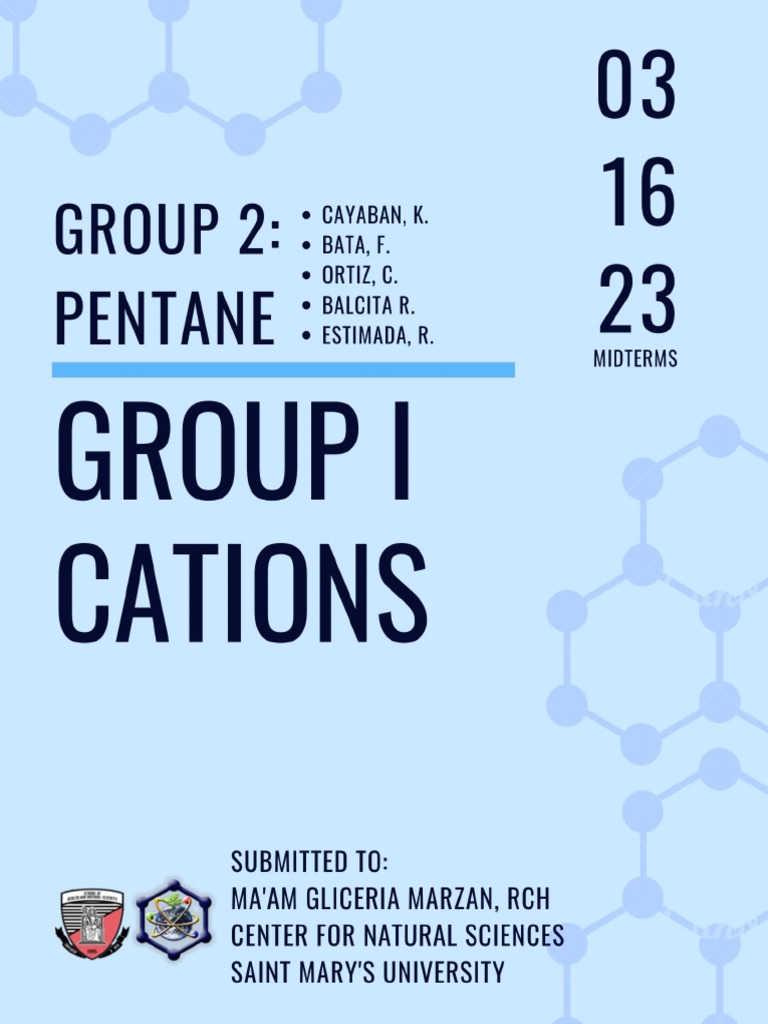 Lab 3 Group 1 Cations | PDF | Precipitation (Chemistry) | Ion
