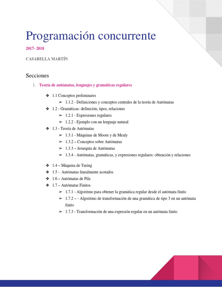 Concurrente Final | PDF | Conjunto (Matemáticas) | Lenguaje de programación