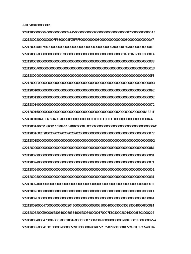 Hexadecimal Data Analysis Document | PDF | Home & Garden | Computers