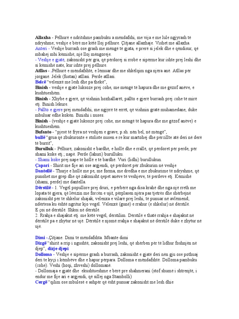 Fjalor-I-Vogel Shqipetar | PDF