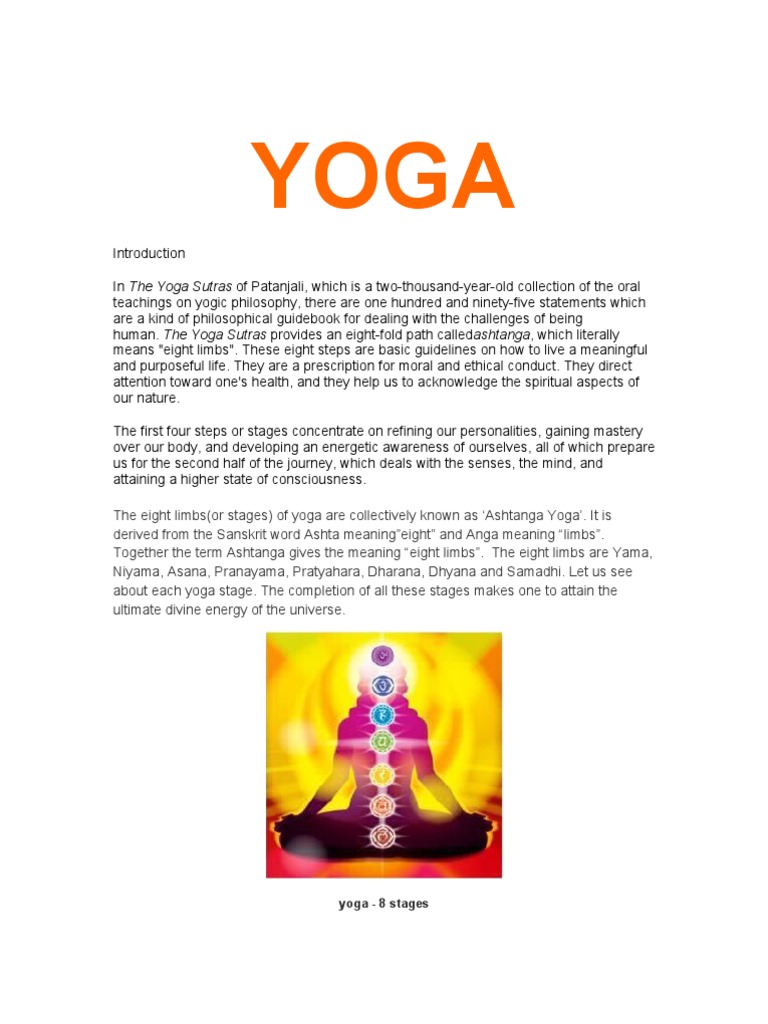 Yoga Project | PDF | Yoga Sutras Of Patanjali | Yoga