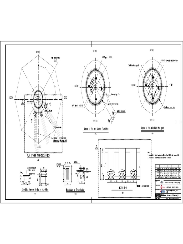 MW4-PCI-GNL-B04-DWG-001-0001-B3 03 Drawing of WTG | PDF