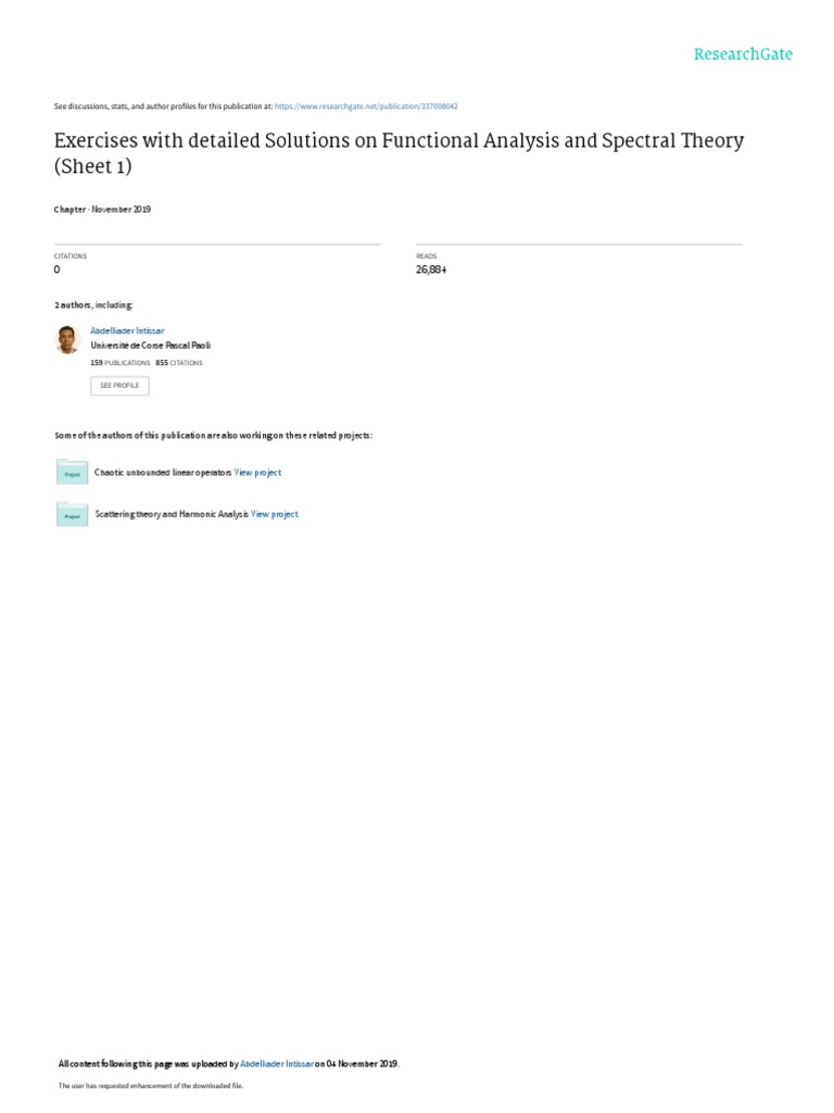 Sheet 1 | Download Free PDF | Hilbert Space | Functional Analysis