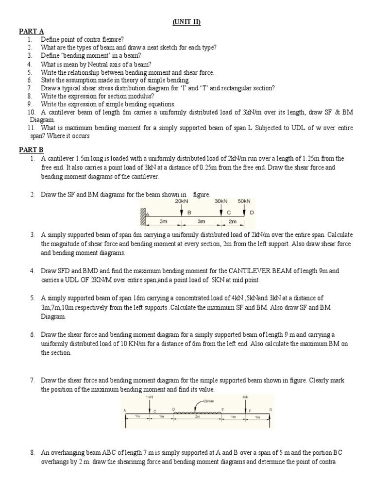 Unit 2 Som | PDF | Bending | Beam (Structure)