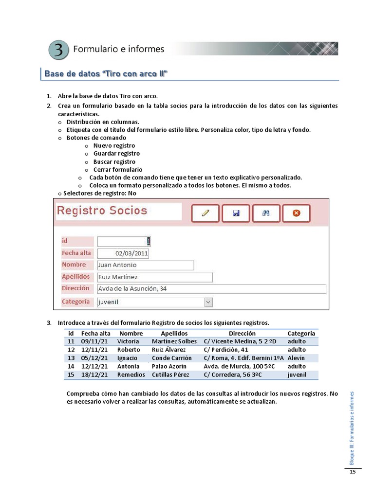 Bloque III Formularios Informes | PDF | Bases de datos | Marca