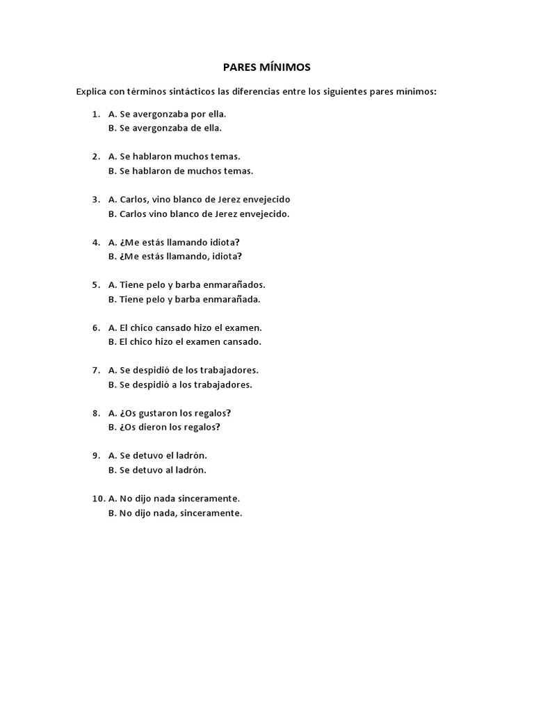 Pares Mínimos | PDF