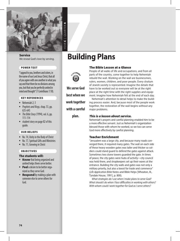 Working Together With a Careful Plan | PDF | Prayer | God