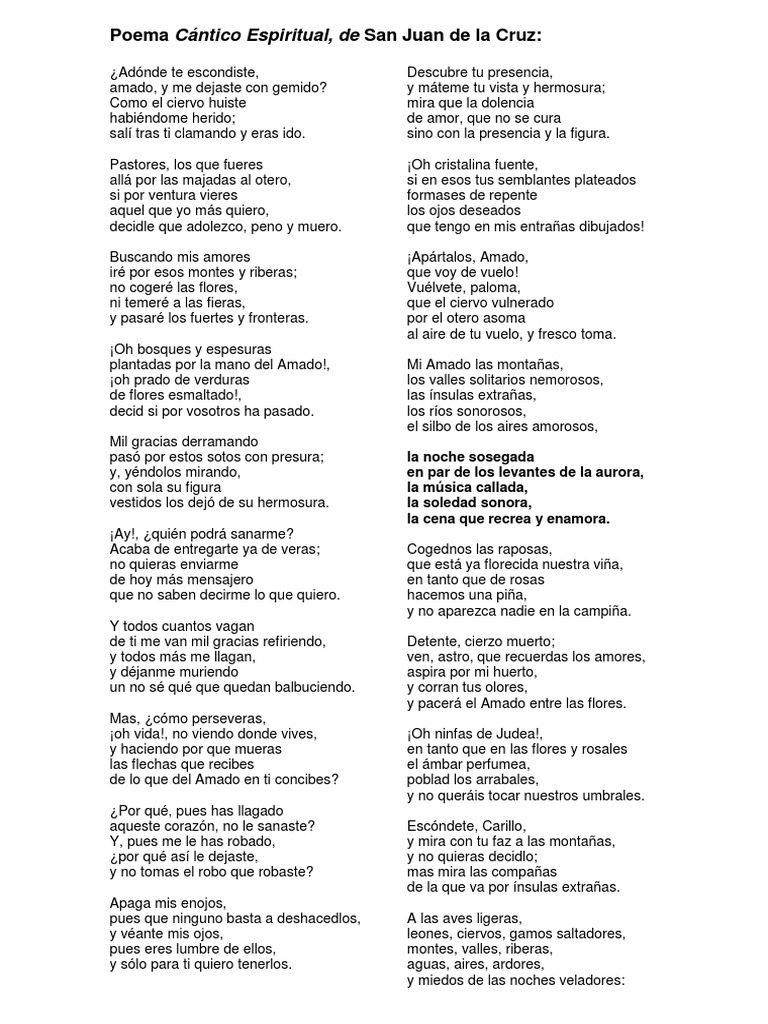 Cntico Espiritual | PDF | Poesía