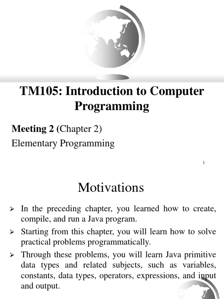 Tm105 Meeting2 Slides Pdf Integer Computer Science Variable Computer Science