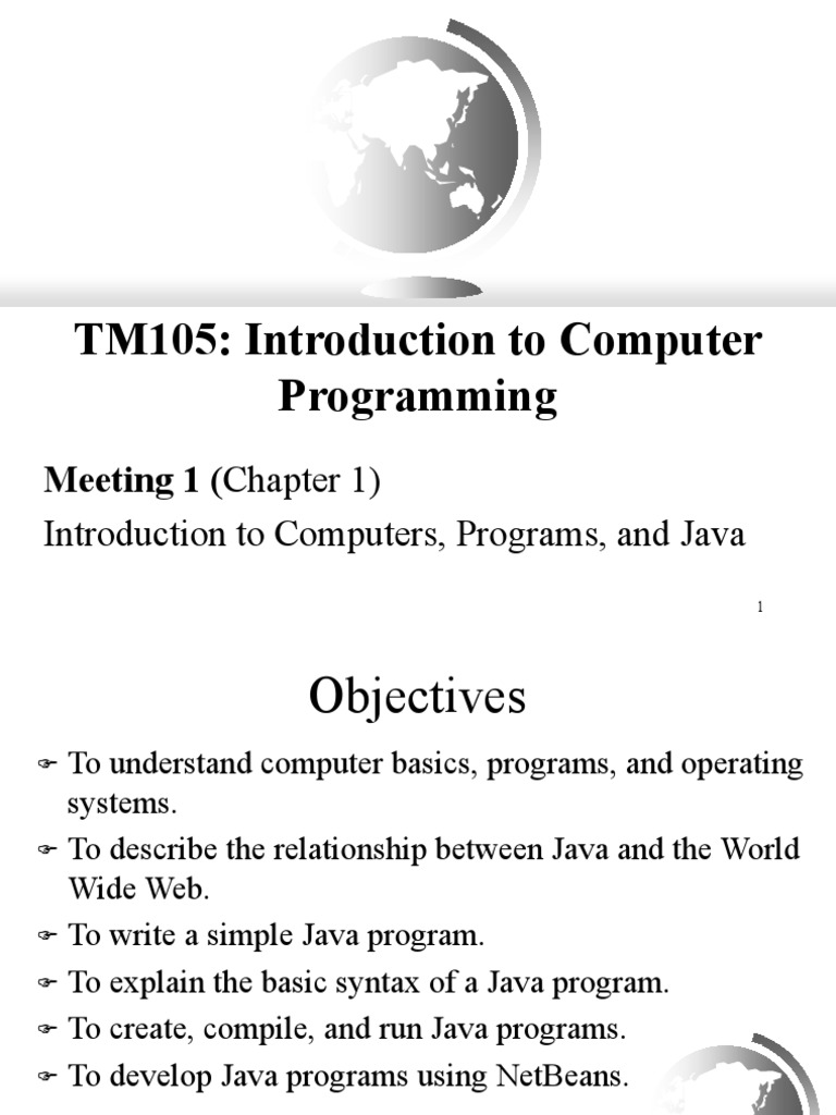 TM105 Meeting1 Slides | PDF | Computer Data Storage | Computer Program