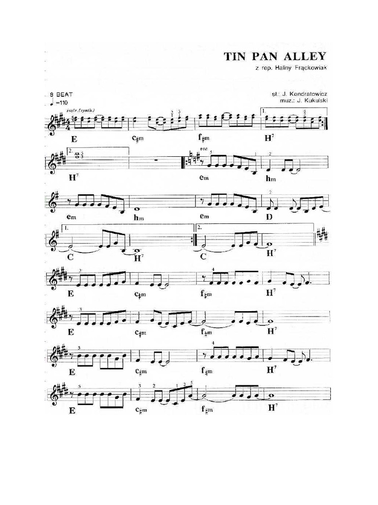 Nuty - Tin Pan Alley | PDF