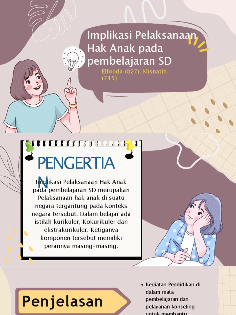 Implikasi Pelaksanaan Hak Anak Pada Pembelajaran SD: Elfonda (027 ...