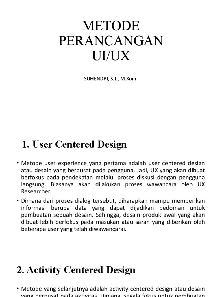 Metode Perancangan | PDF
